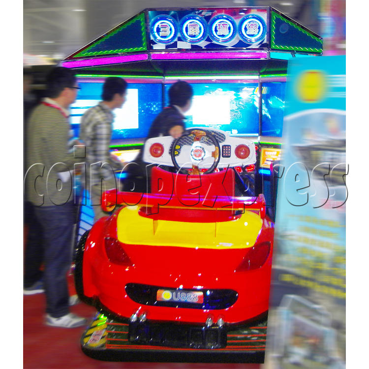 3D Triple Screen Car Racing Simulator