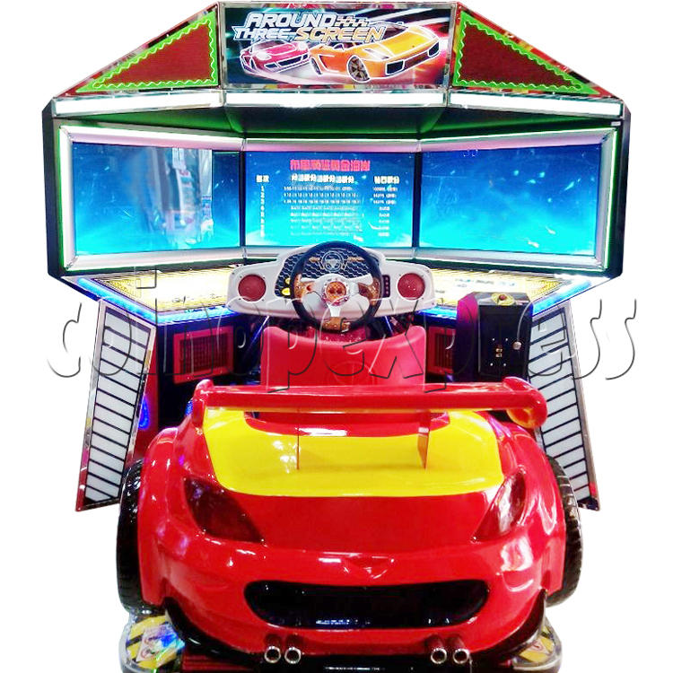 3D Triple Screen Car Racing Simulator